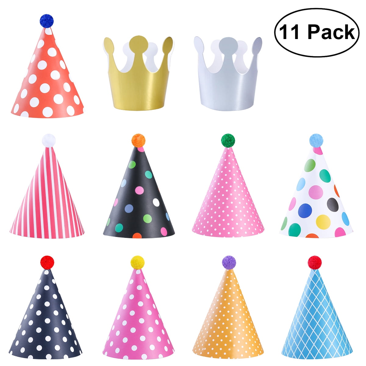 NUOLUX Birthday Party Hat Decorations for Kids Adults Fun Party Hats ...