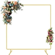 Efavormart 7FT Wooden Wedding Arch, Rustic Square Backdrop Stand for ...