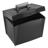 Pendaflex Portable Plastic File Box, Letter Size, Black, Hanging Folder ...
