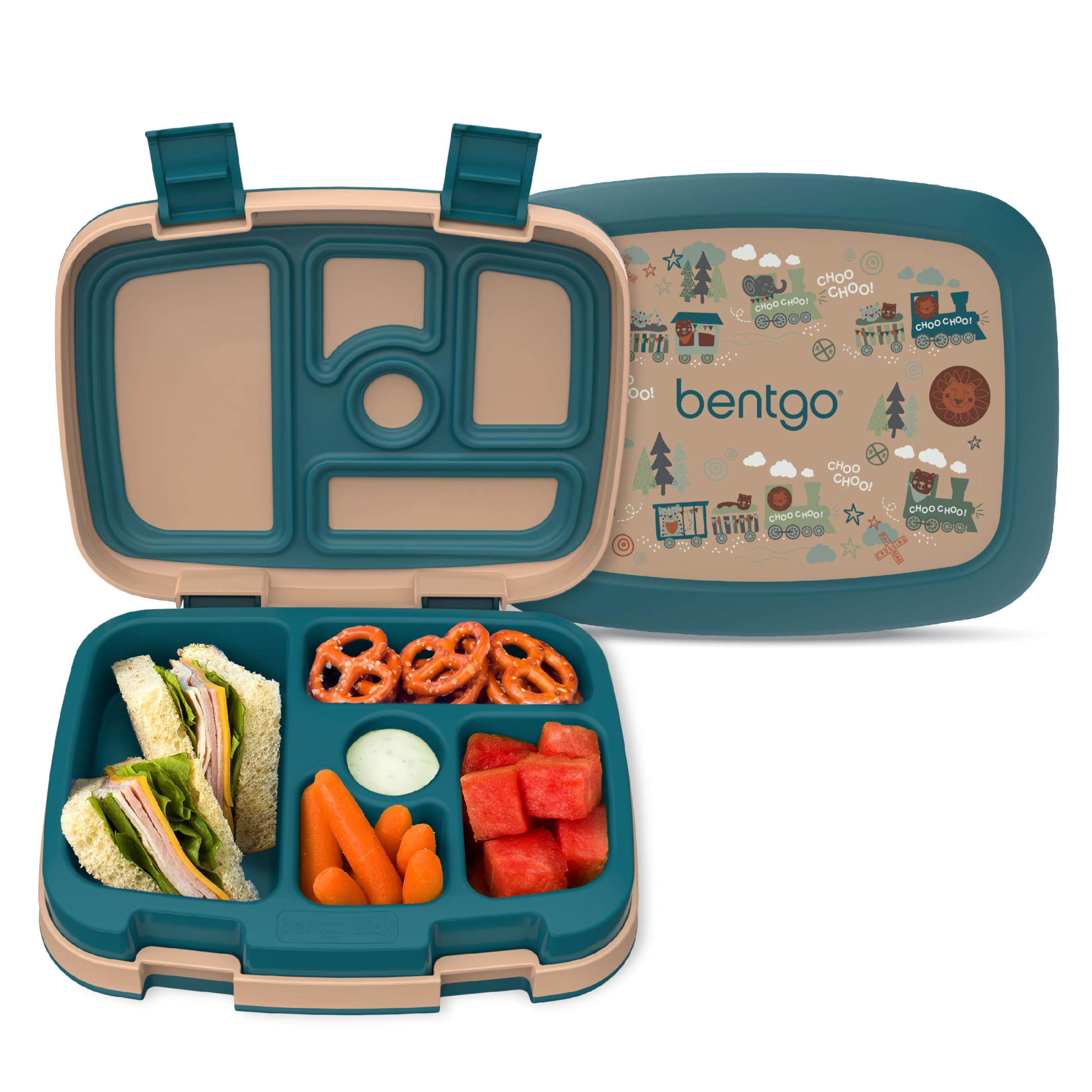 Lonchera Bentgo Kids Prints con trenes de 5 compartimentos a prueba de ...