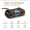SIMR Dual Socket Car Charger with USB Quick Charging, LED Voltage ...