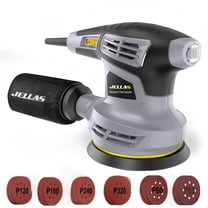 Jellas 5-Inch Random Orbital Sander with 18-Piece Sandpaper Set, 13000 ...