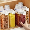 1.8L/2.5L/3L Airtight Food Storage Dispenser Kitchen Storage Box Cereal ...
