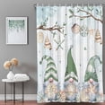 Bathroom Shower Curtain Cartoon Gnome Starfish Sand Money Waterproof ...