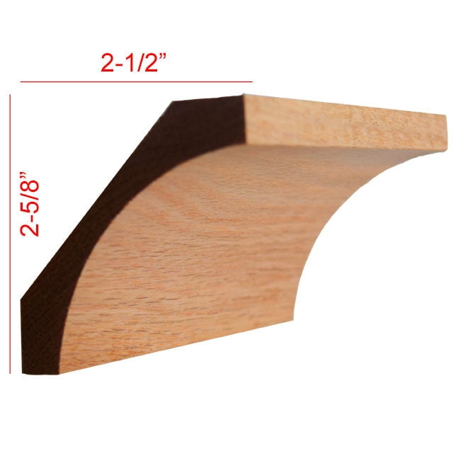 Cove Crown Moulding EWCR40, 3/4" x 3-3/4", Red Oak, 95" - Walmart.com