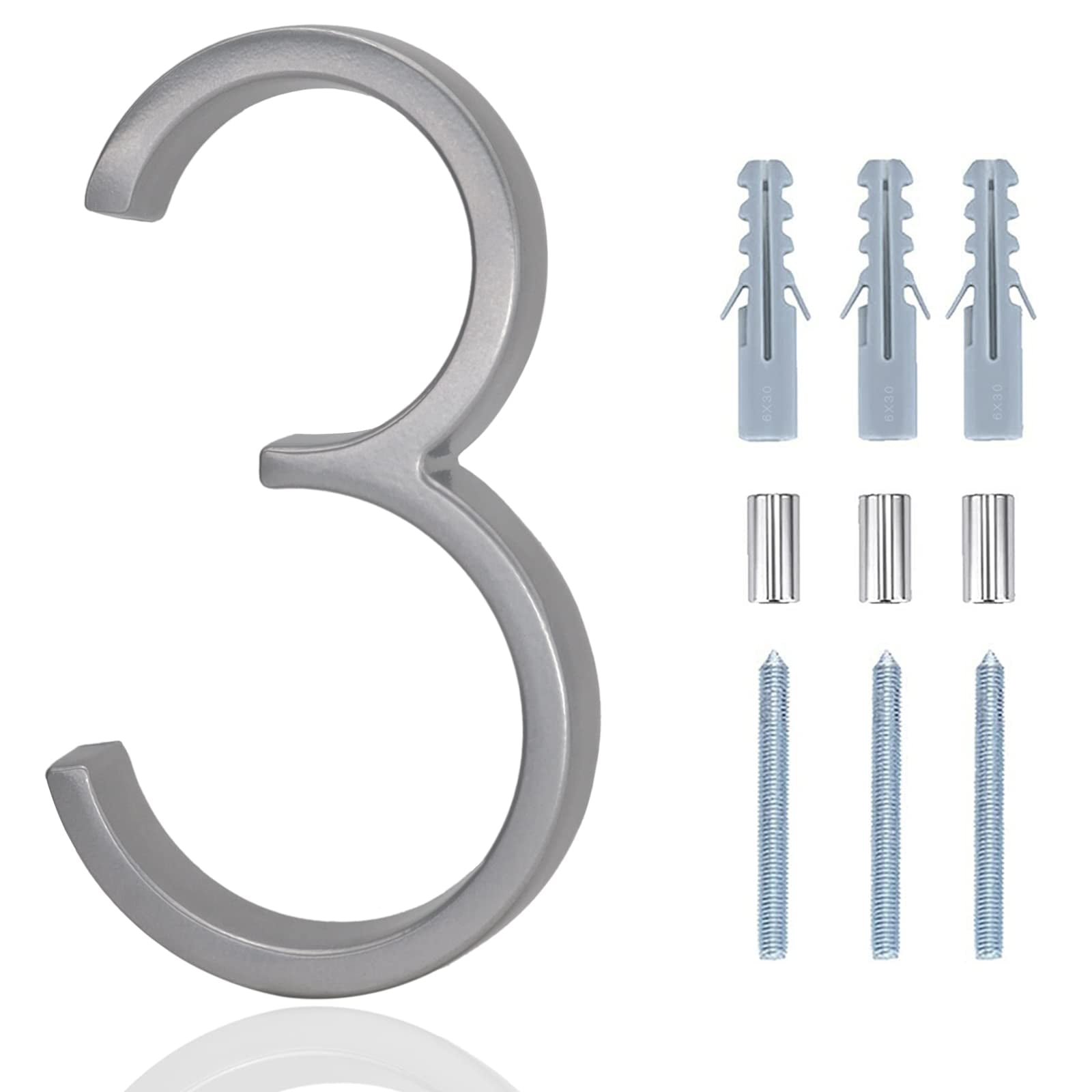 Shadow House Address Number, 5 Inch Modern House Numbers, DIY Floating ...