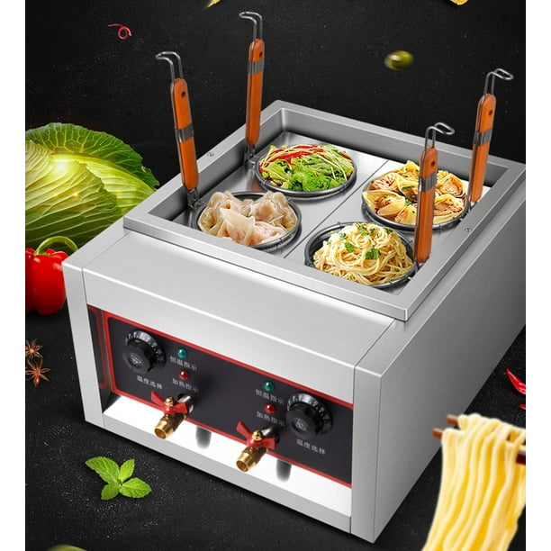 TECHTONGDA Commercial Table Top 4 Baskets Electric Noodles Cooker / Pasta Cooking Machine 220V ...