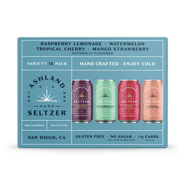 Happy Dad Hard Seltzer Variety Pack, 12 Pack, 12 fl oz Cans, 5% ABV ...