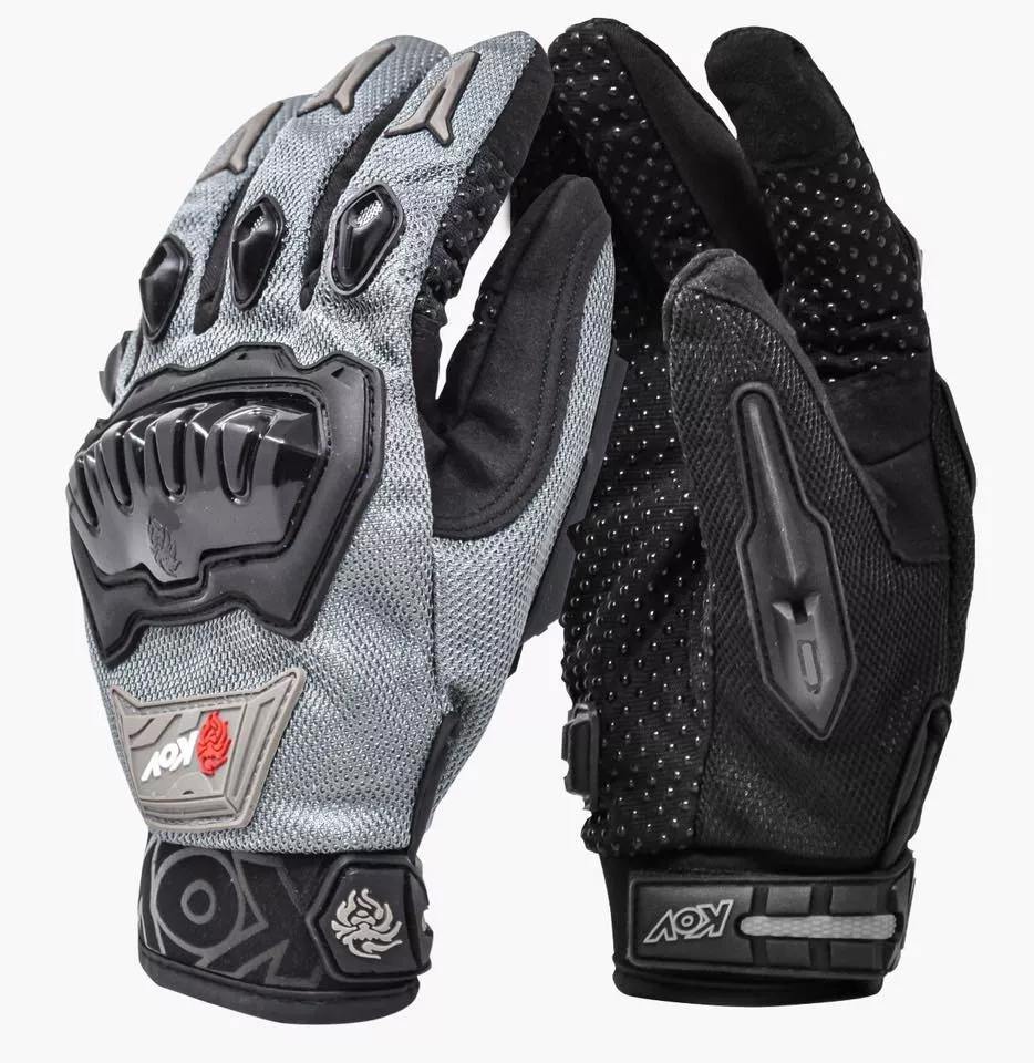 Guantes Para Moto Kov Delta Gris Con Limpiador De Mica 2020 Talla Xxl ...