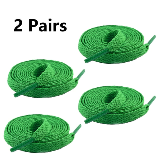 Joefnel 2 Pair Flat Shoe laces Wide Shoelaces for Athletic Running ...