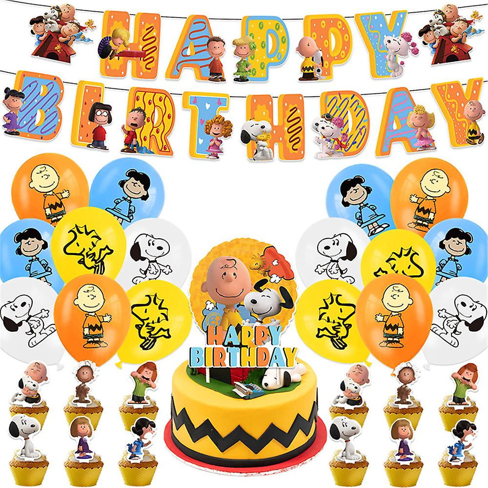 Snoopy Theme Birthday Party Supplies Decoration Kits Including Banner ...