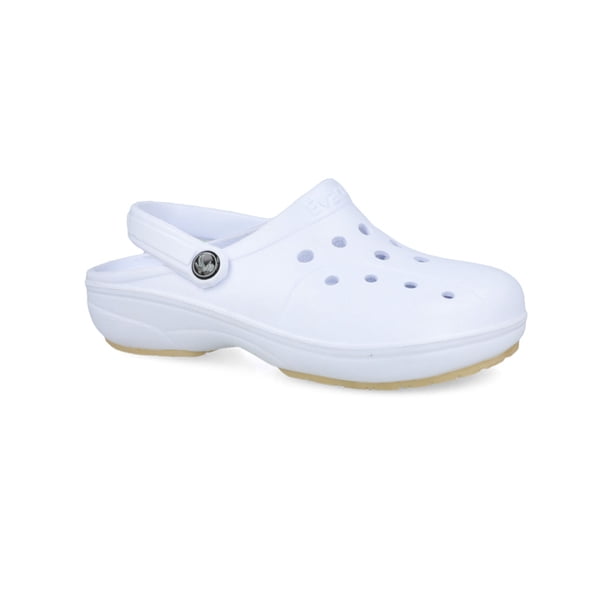 Zapato Antiderrapante para trabajo tipo Zueco Evacol - Blanco | Bodega ...