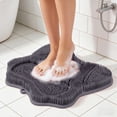 1 Pcs Shower Foot Scrubber Mat, Silicone Back Scrubber with Butterfly ...