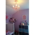 Gypsy Color Acrylic Crystal Chandelier, Pink 4 Light Ceiling Mount ...