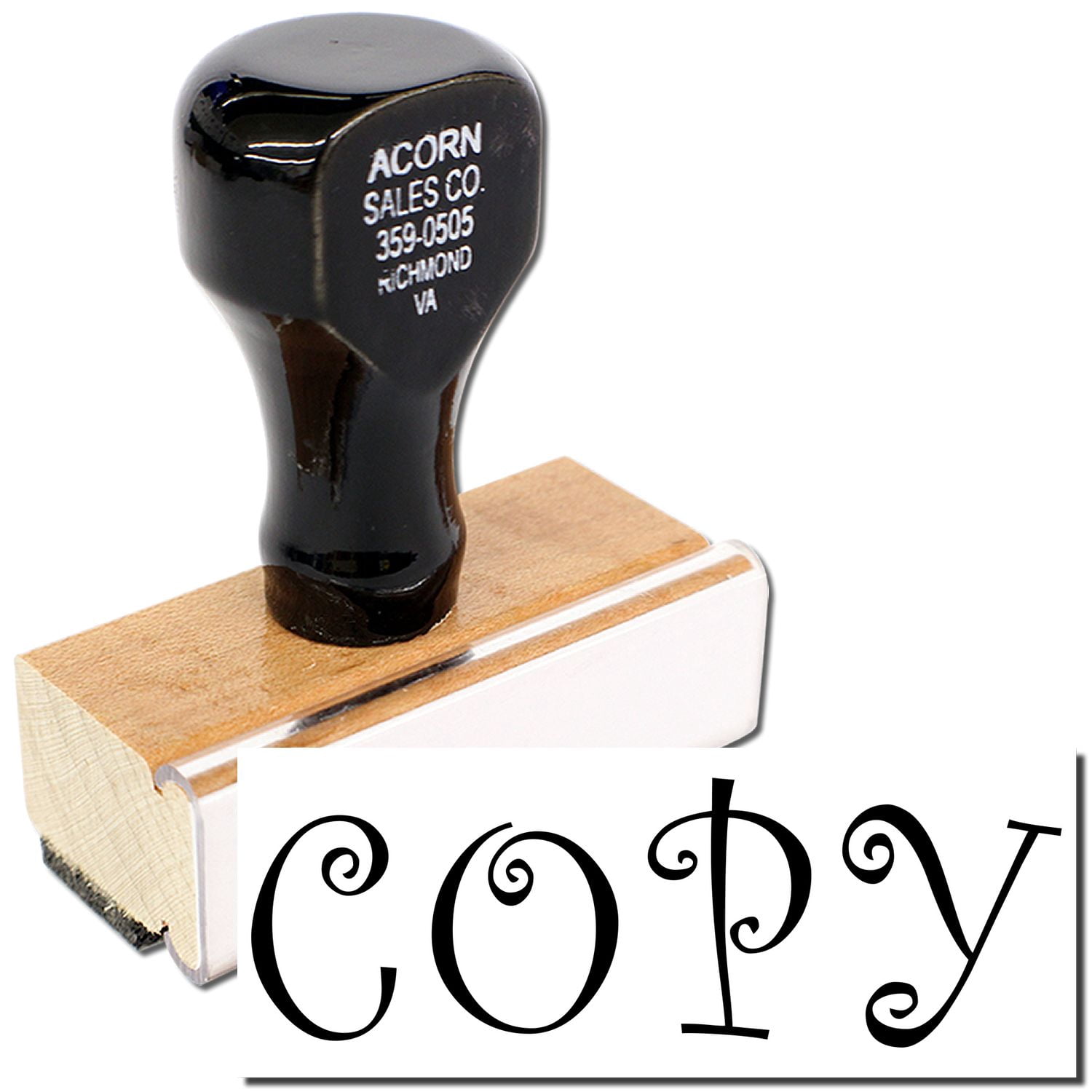Large Curly Copy Rubber Stamp, Wooden Handle Rubber Stamp, Laser ...