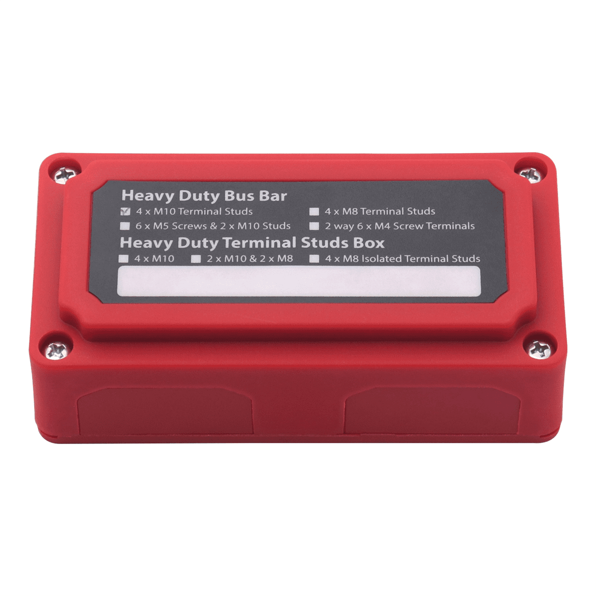 200A Bus Bar Stud Distribution Block Busbar Box with 4 x M10 (3/8Inch ...