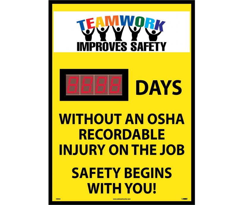 NMC Signs Dsb58 Teamwork Improves Safety Days Without An Osha Recordable Injury Scoreboard 28 nmc-signs-dsb58-teamwork-improves-safety-days-without-an-osha-recordable-injury-scoreboard-28