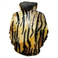 3D Printed Tiger Skin Pattern Hoodies Stripe Speckle Long Sleeves for ...