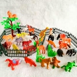 Vive Comb 53 Piece Plastic Animal Toys, Jungle and Zoo Playset with ...