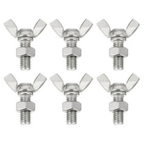 6pack M8-1.25x20mm Wing Butterfly Screws Bolts with 6pack Nuts, 304 ...
