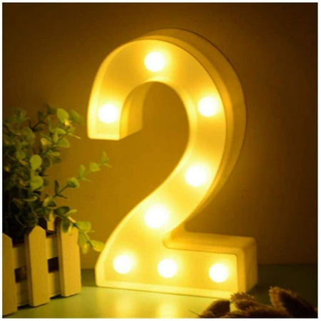 Lishi LED Numbers Lamp Number Illuminated Digits Warm White Lights ...