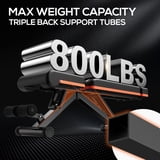 pooboo Foldable Adjustable Weight Bench, 800 LBS Capacity, Sturdy Steel ...