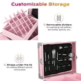 Byootique Portable Pink Trolley, Makeup Train Case, Nail Desk Mobile ...