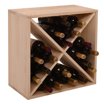 Jaxpety 24-Bottle Wood Wine Rack, Compact Modular Cellar Cube for ...