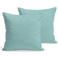 Aqua Pillow Covers Set of 2, Natural Solid Color Organic Mottling ...