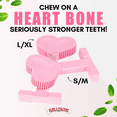 Bullibone Peppermint Heart Bone Dog Chew Toy, Small Size, Dental Care ...