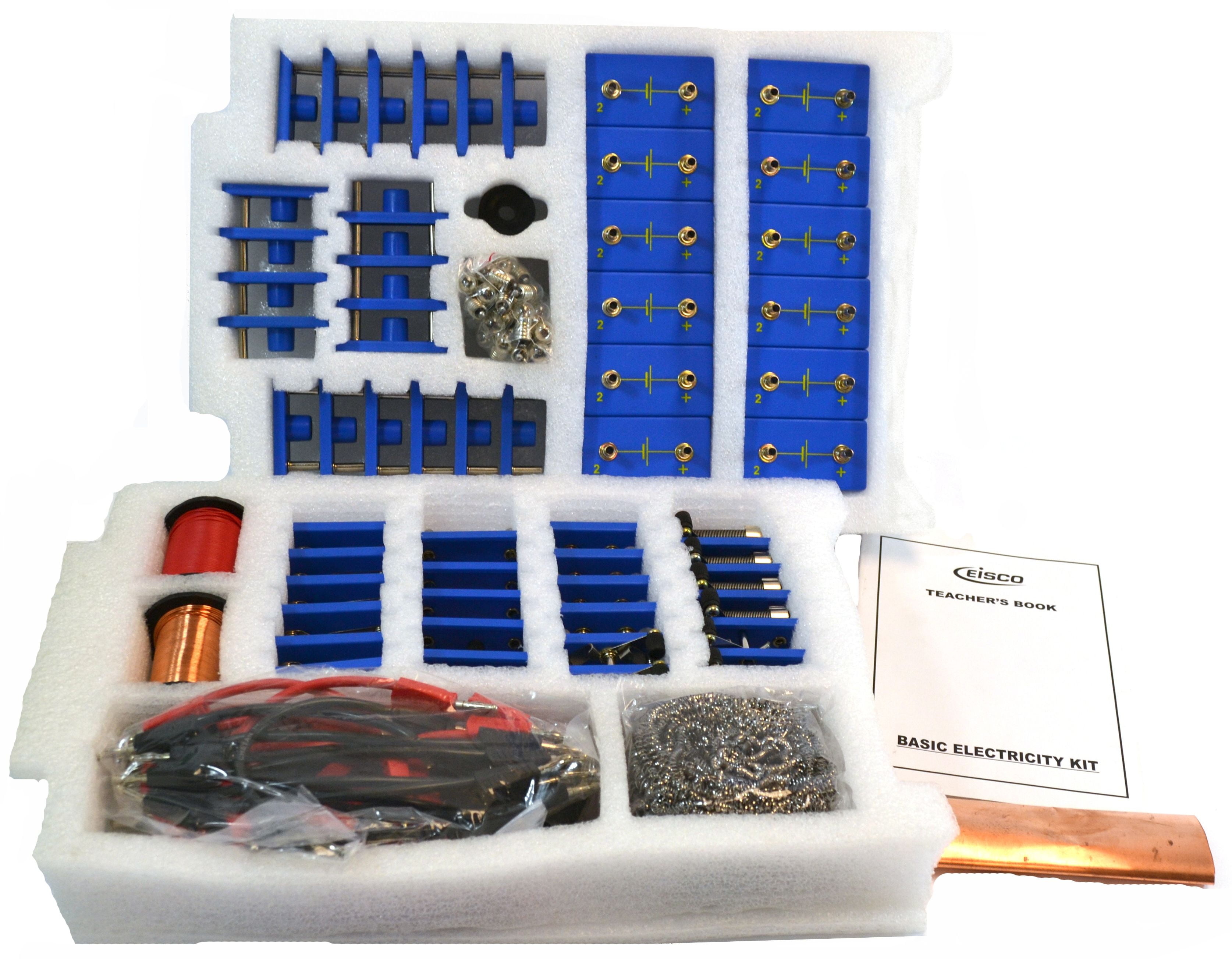 EISCO Comprehensive Basic Electricity Kit For Building and Studying Circuits (3 Part Kit ...