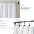 FQAZFJ-Ava Pure White Curtains for Bedroom 63 Inch Length 2 Panels Set ...