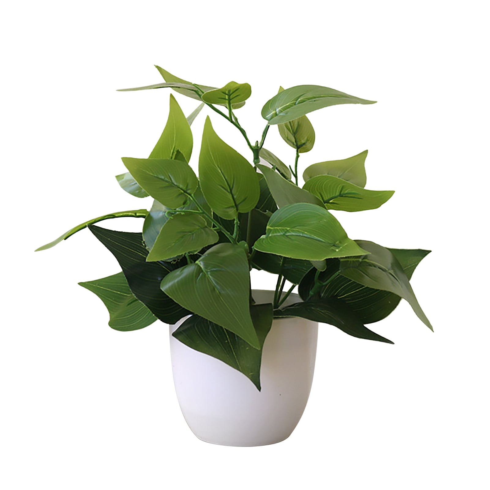 Visland Mini Potted Fake Plants Artificial Plastic Foliage Plants for ...