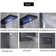 Black LED Shower Panel Tower System Rain&Waterfall Massage Jets ...