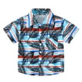Boys T Shirts Hawaiian Flower Cartoon Print Short Sleeve Resort Shirt ...