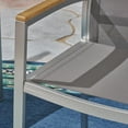 Crew Outdoor Mesh Dining Chairs with Aluminum Frame, Set of 2, Silver ...
