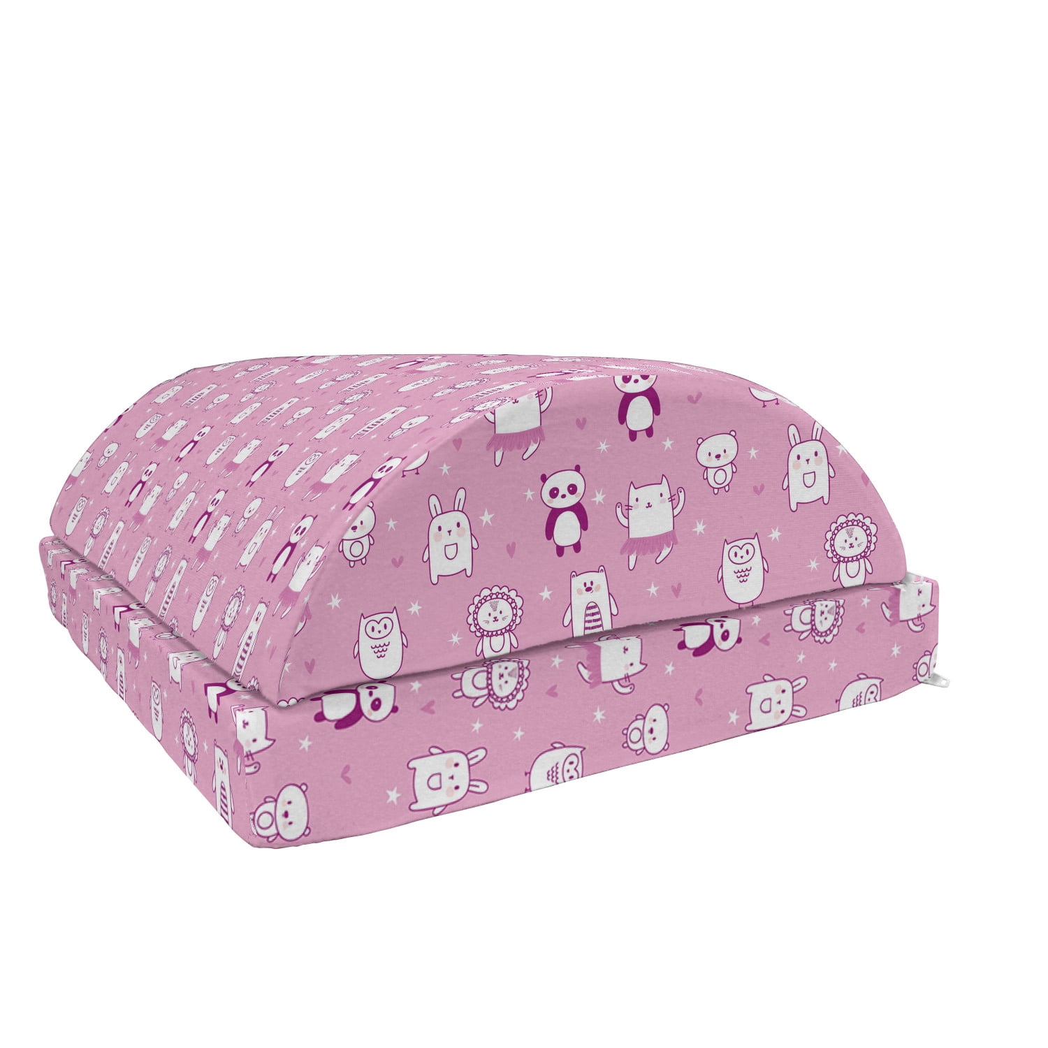 Animal Lover Foot Rest, Funny Animals on Pink Background with Stars and ...