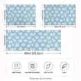Daisy Cyan King Size Satin Pillowcase 40''x20'' Double-Sided Print Soft ...
