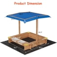 Premium Wooden Sandbox for Kids, UV Adjustable Canopy + 2 Storage Boxes ...
