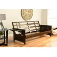Albany Futon with storage in Rustic Walnut Finish, Multiple Colors ...