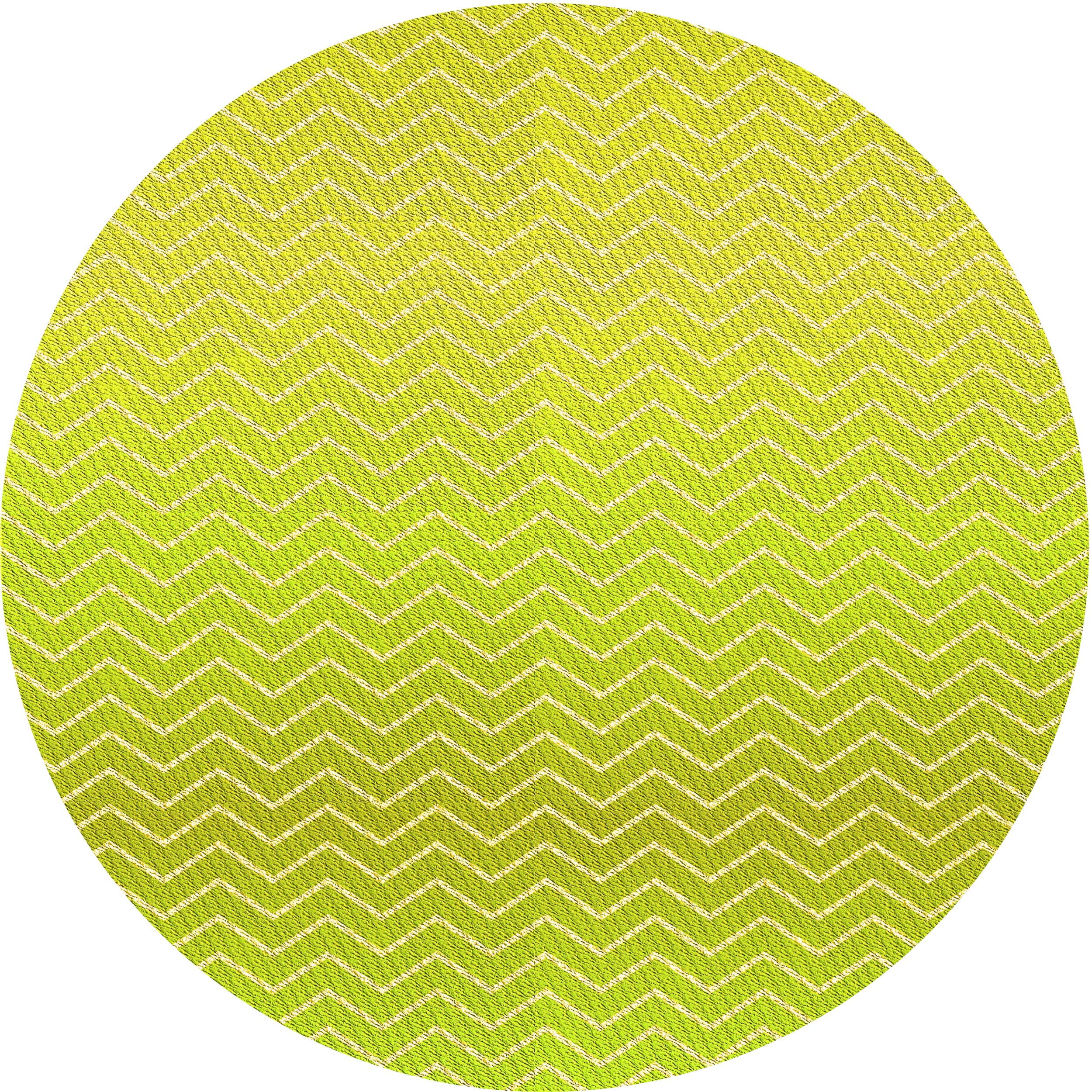 Ahgly Company Indoor Round Patterned Acid Green Area Rugs, 6' Round ...