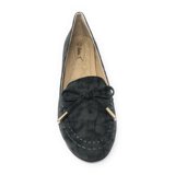 Victoria K Women's Bow With Gold Tipping Distressed Ballerina Flats ...