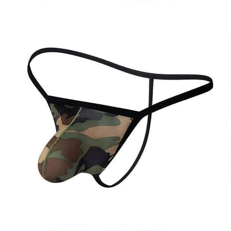 Sexy G-strings Men Camo Bulge Pouch Thongs Underwear T-back Briefs ...
