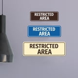 Standard Restricted Area Sign (Blue) - Large - Walmart.com
