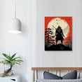 HOMICOZI Japanese Samurai Wall Art Samurai Pictures Wall Decor Armored ...