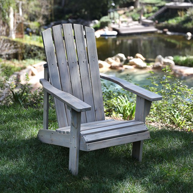 Lakewood Rustic Adirondack Chair - Vintage Gray - Walmart.com