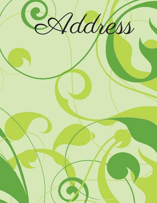 Address: Address Book Flora Large Print, Font, 8.5 by 11 for Contacts ...
