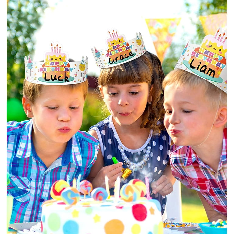 Children's Birthday Accessories 50-Pack Birthday Crowns For Kids ...