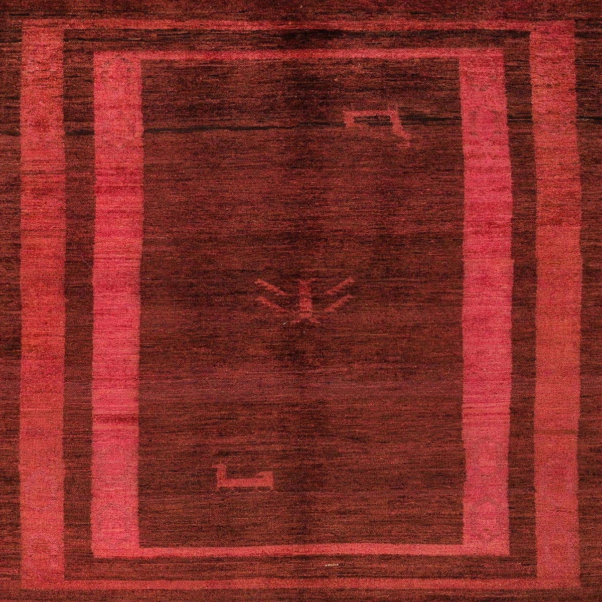 Ahgly Company Indoor Square Abstract Red Abstract Area Rugs, 5' Square ...