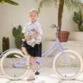 ACEGER 20 Inch Girls Bike with Basket, Purple, Kickstand, Ages 7-13 ...